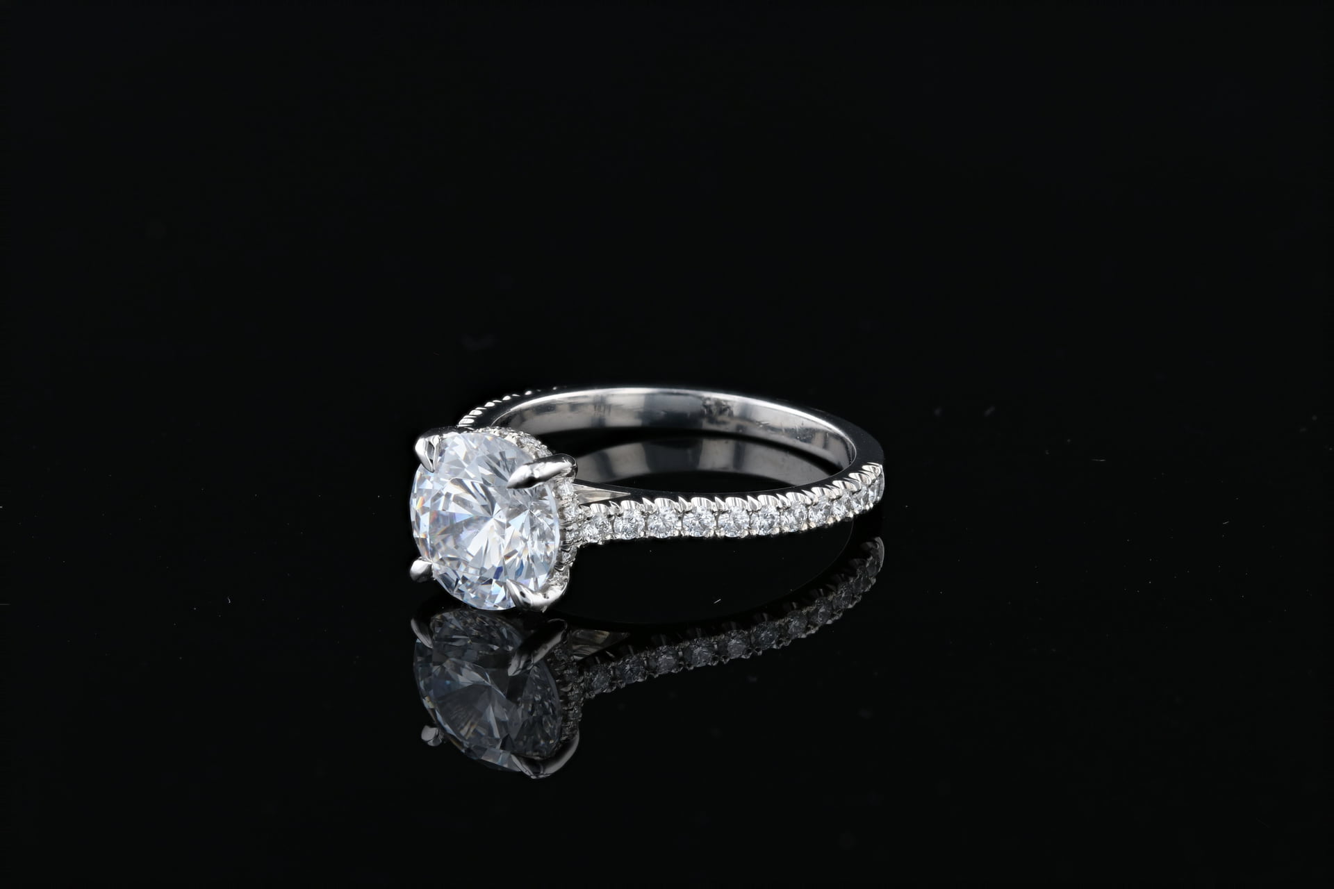 Round Solitaire Diamond Engagement Ring - Nathan Alan Jewelers
